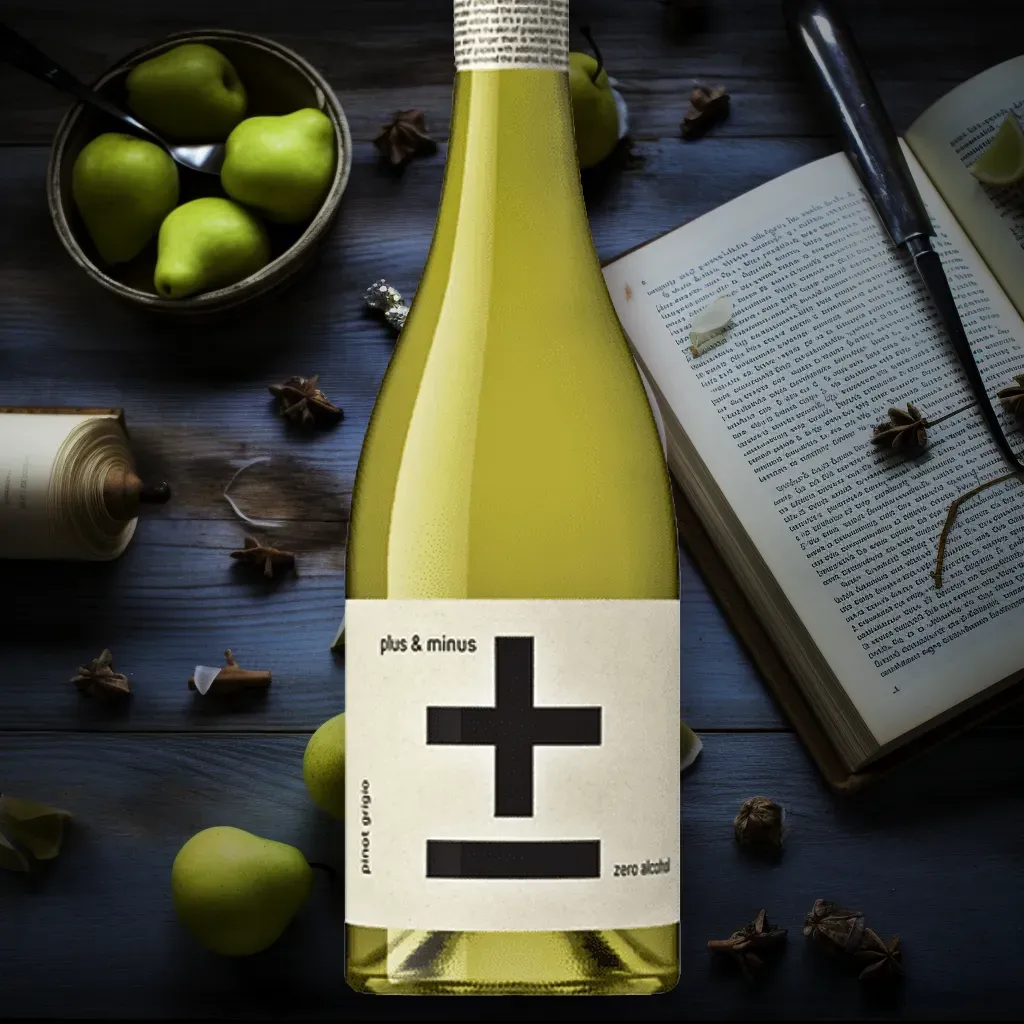 Plus & Minus Alcohol Free Pinot Grigio Wine (0.5% ABV)